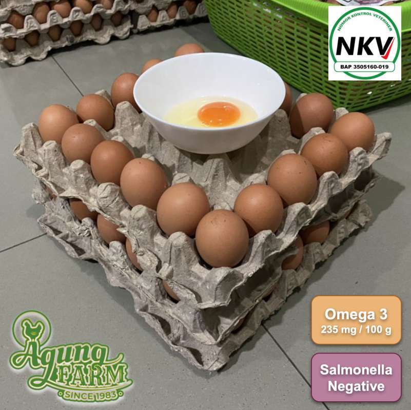Jual Telur Agung Farm Telur Omega 3 Curah per 5 kg dari Kandang NKV di ...
