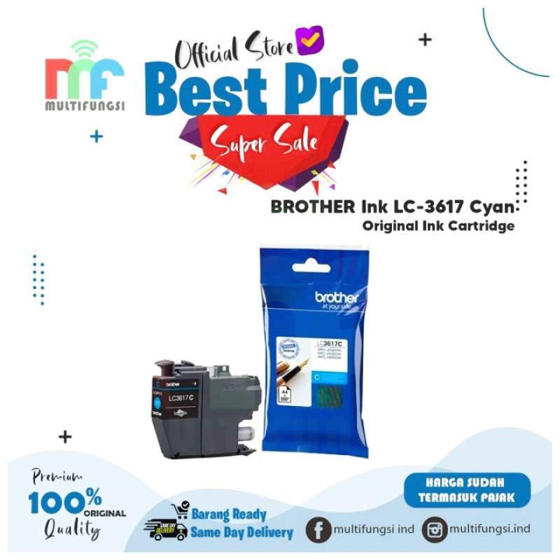 Jual Jual Brother Ink Cartridge Lc-3617 Bk-C-M-Y For Mfc-J3530Dw ...
