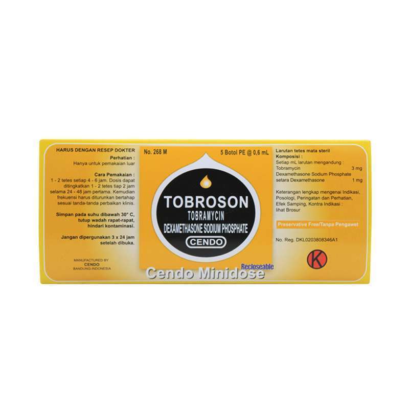 Promo Cendo Tobroson Minidose 1 Strip Diskon 38% di Seller BP Farma ...