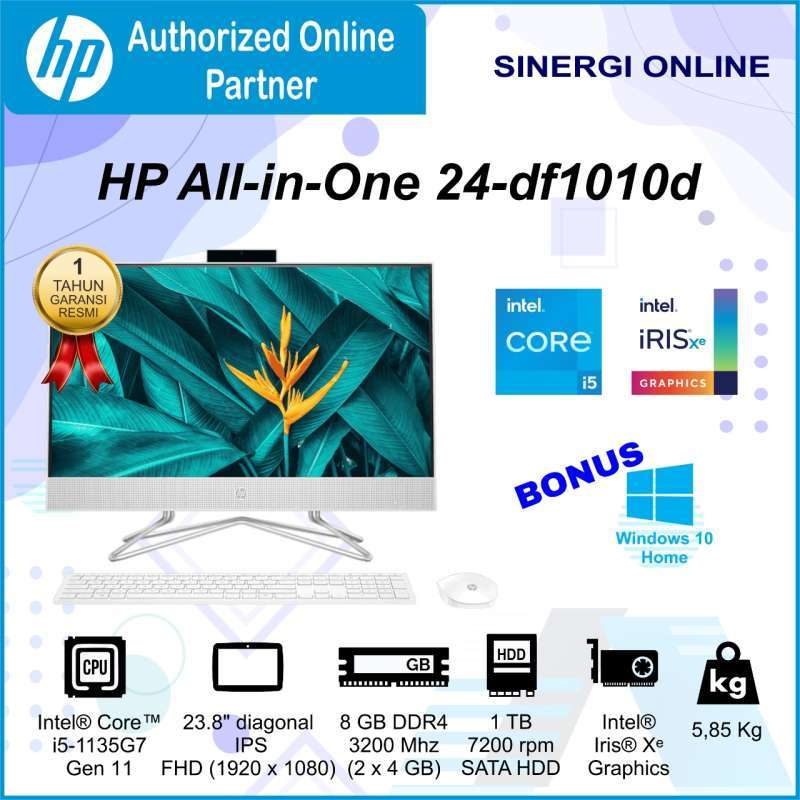 Jual HP PC 24-DF1010D AIO INTEL CORE I5-1135G7 8GB DDR4 1TB W10 di Seller Sinergi-IT - Taman ...