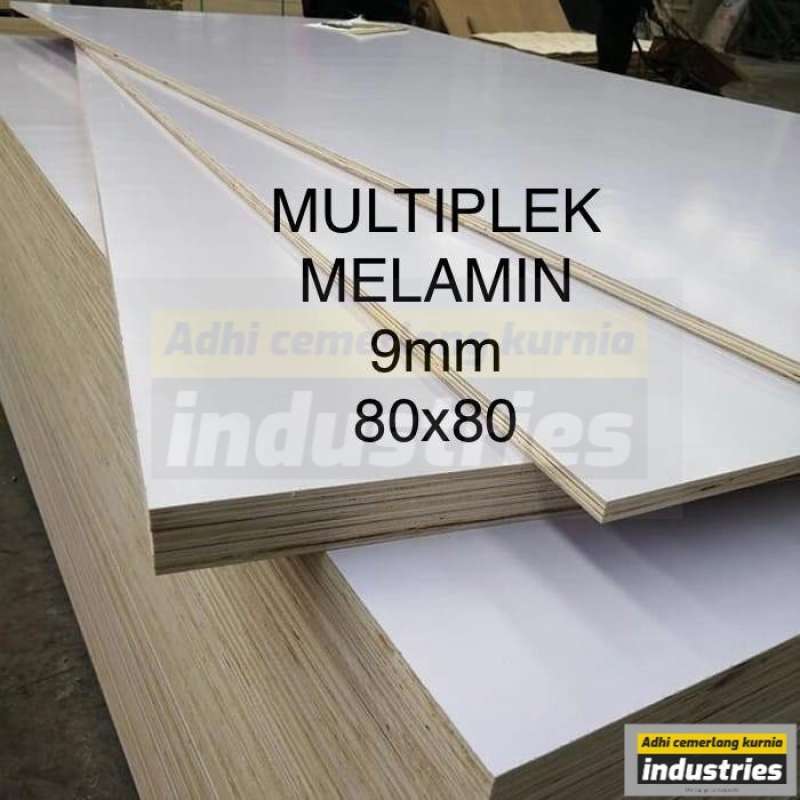 Jual Multiplek / Triplek melamin putih 9mm (80x80)cm, melaminto plywood ...