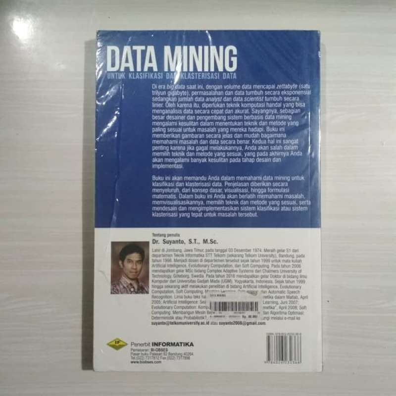 Jual Data Mining Untuk Klasifikasi Dan Klasterisasi Data | Suyanto | Informatika Di Seller ...
