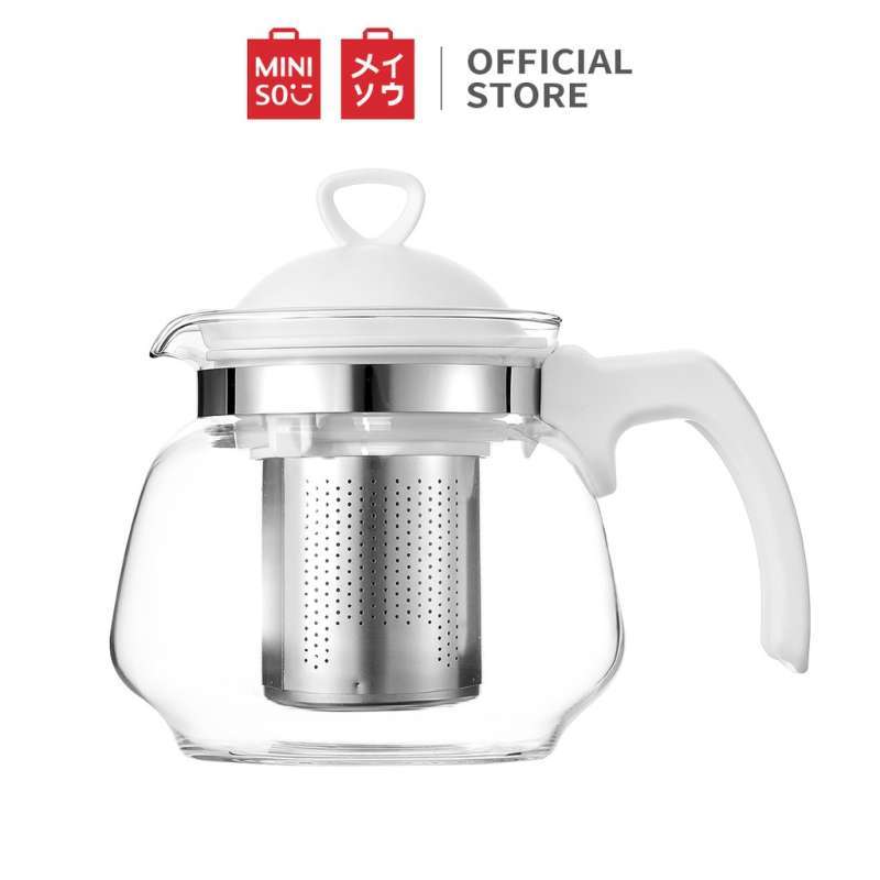 Jual MINISO Teko 700ml Soda Lime Glass Teapot Teko Teh Dengan Saringan ...