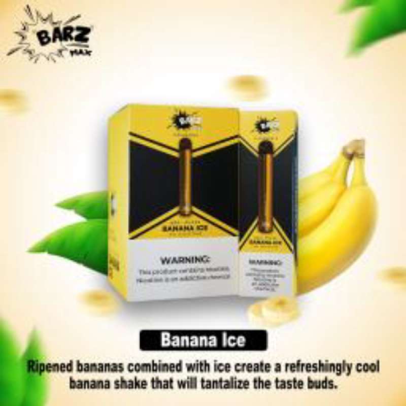 Jual 10 Barz Max Banana Ice Gratis 1 - Disposable Pods Vape Sekali ...