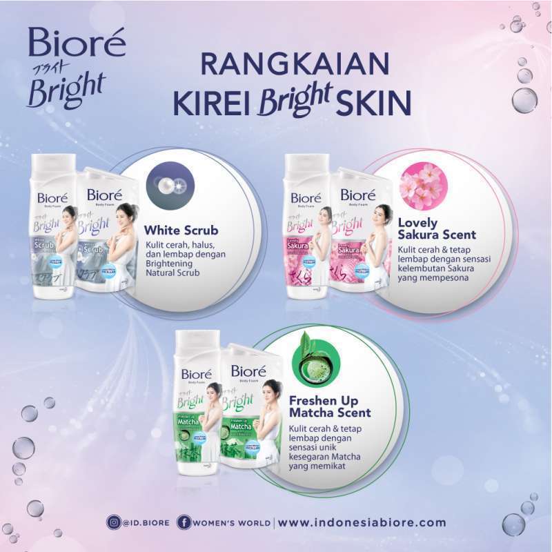 Promo Surabaya - Biore Bright Body Foam Lovely Sakura Pouch Sabun Mandi Cair [800ml] Diskon 25% ...