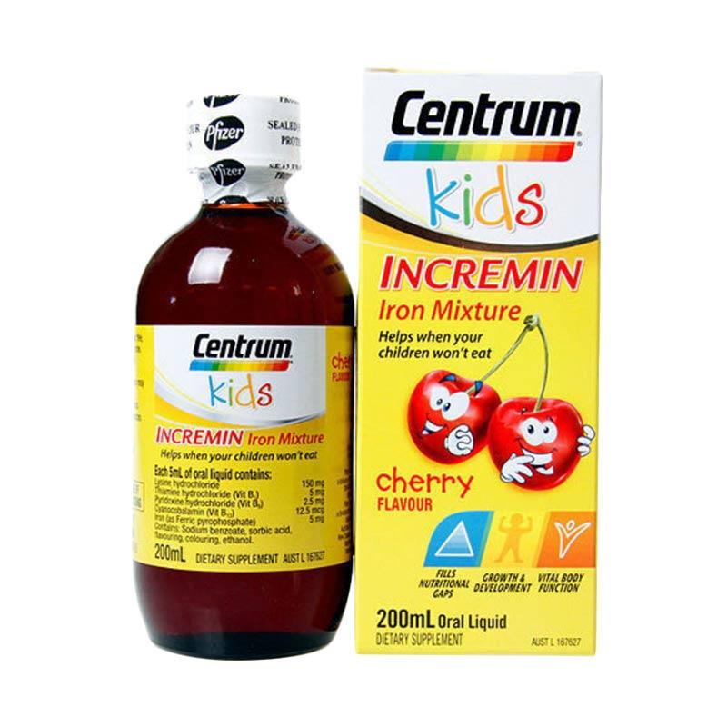 Jual Centrum Kids Incremin Iron Mixture Cherry Flavour [200 mL] di ...