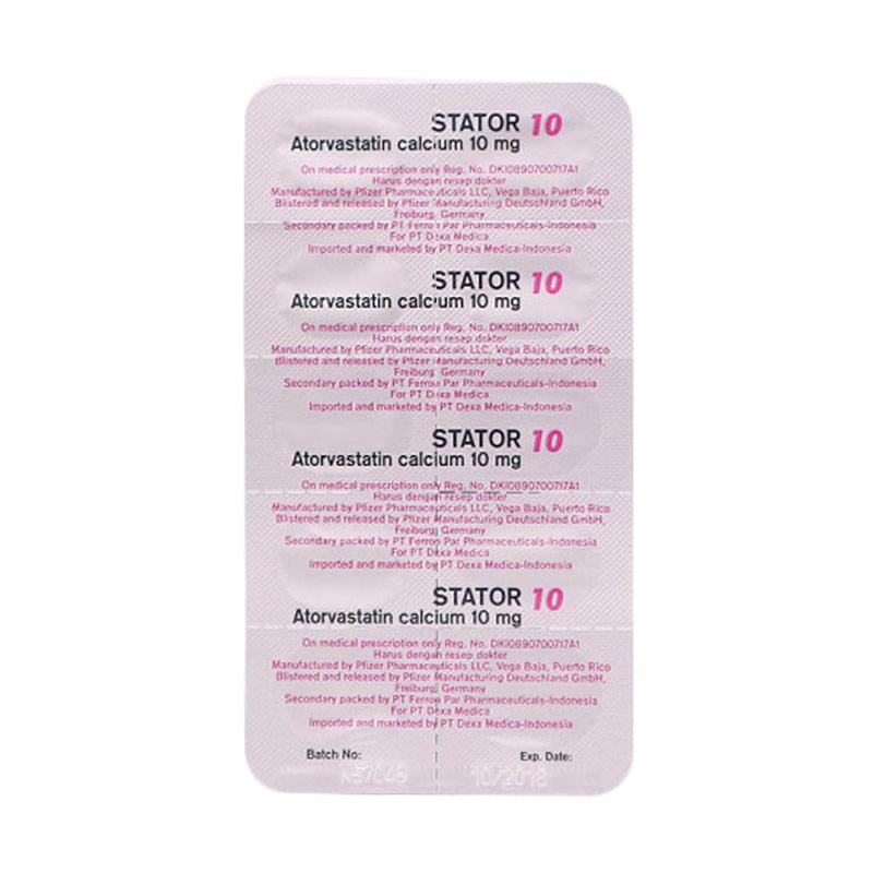 Jual Dexa Medica Stator 10 Obat Kolesterol [1 strip/ 10 Tablet] di ...