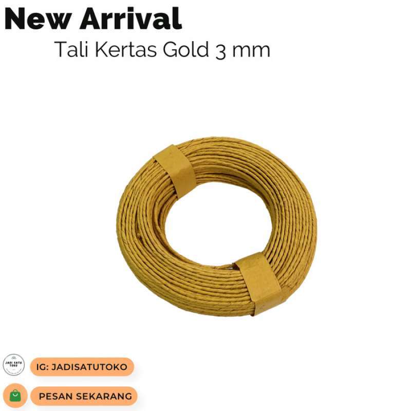 Jual Tali Kertas Cokelat/ Gold multifungsi | Ramah lingkungan diameter ...