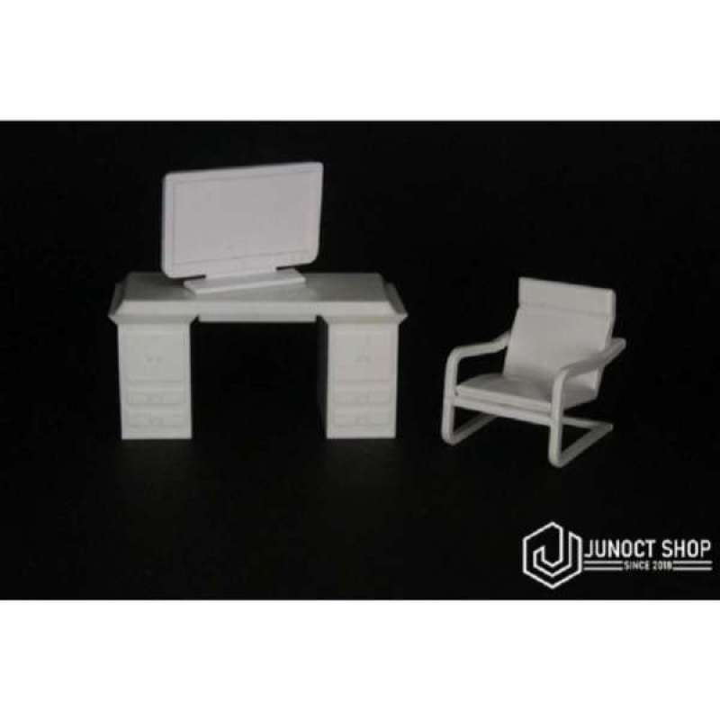Jual SET MEJA TELEVISI KURSI BANGKU 1:30 1:25 - DIORAMA MAKET MINIATUR ...