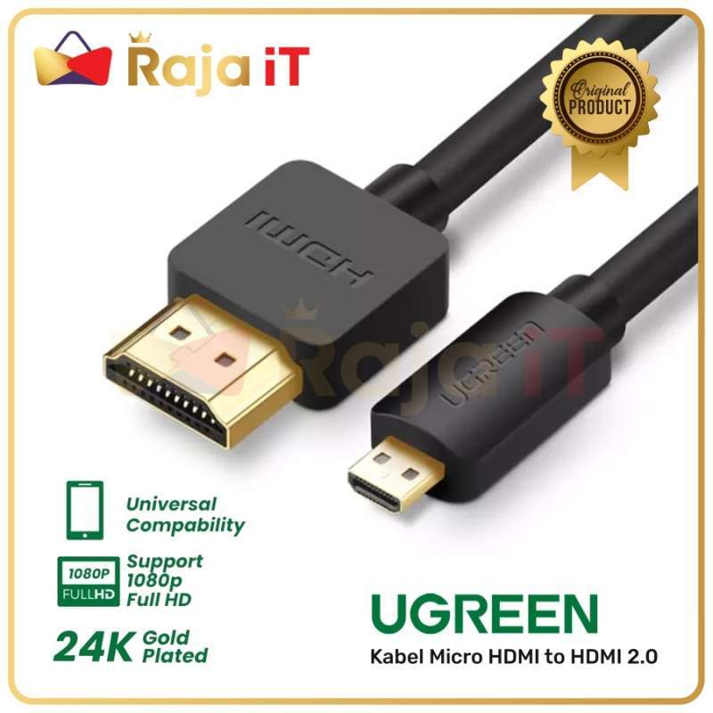 Jual UGREEN Kabel Micro HDMI To HDMI 2.0 Cable Support 4K di Seller Raja IT Surabaya - Rangkah ...