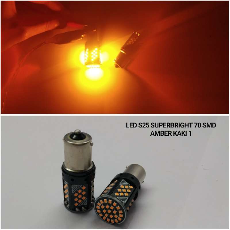 Promo LED S25 AMBER SUPERBRIGHT 70 SMD Diskon 22% di Seller Pasar ...