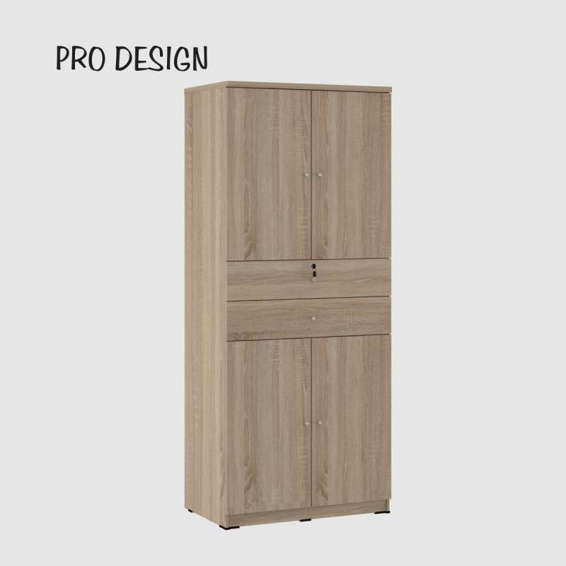 Jual Pro Design Yuka Lemari Pakaian [4 Pintu/ 2 Laci] - Sonoma Oak di ...