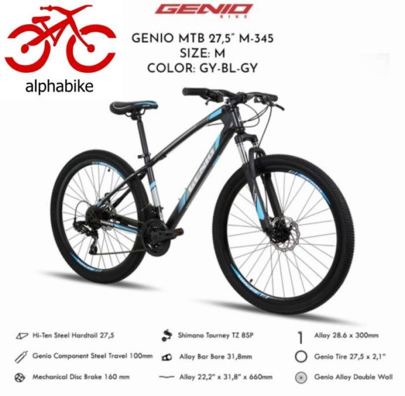 Jual Sepeda Gunung MTB 27.5 GENIO M345 M-345 di Seller alphabike ...