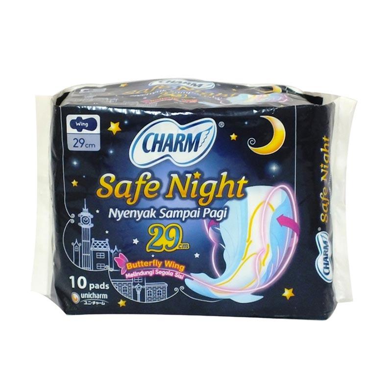 Jual Charm Safe Night Wing Pembalut [29 cm/ 10 Sheets] di Seller Fersha ...