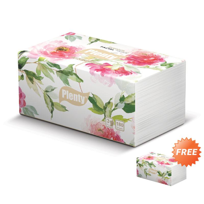 Jual PLENTY Premium Facial Tissue [Buy 1 Get 1 Free/ 180 Sheets] di ...