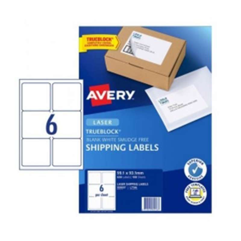Jual Avery Shipping Label White 100pk - 6/sheet di Seller LatestBuy ...