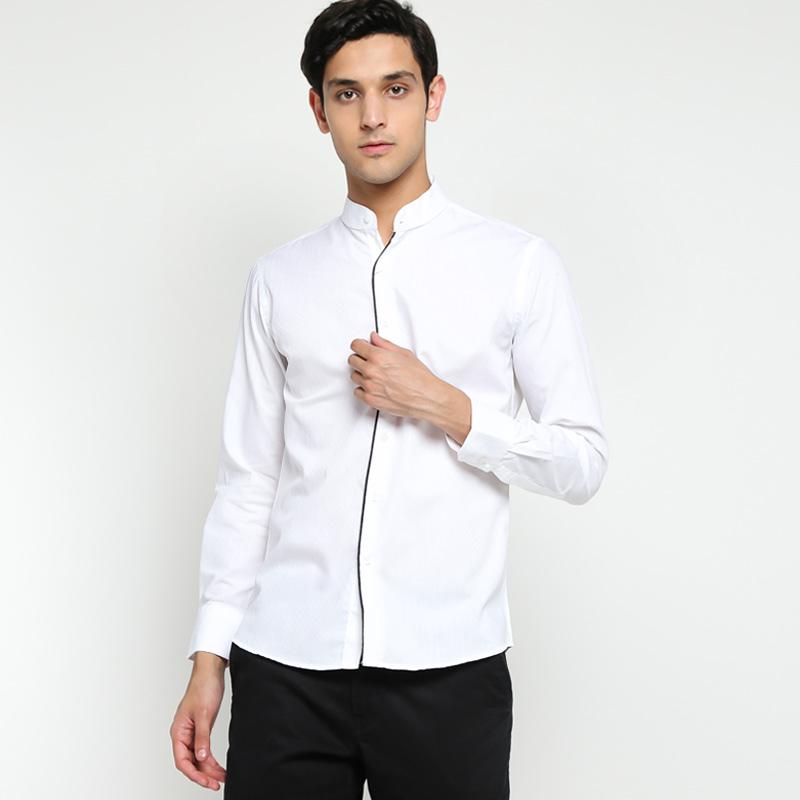 Jual Vm Kerah Shanghai Slimfit Kemeja Panjang Pria - Putih [dolby-list ...
