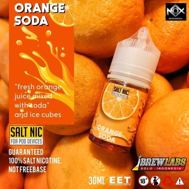 Jual Brewlabs Orange Soda Salt Nic 30ML 30ML - Liquid Orange Soda Salt ...