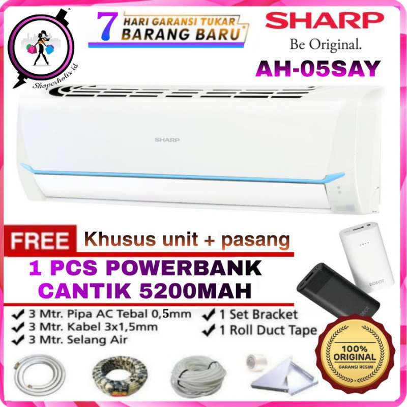 Jual Ac Sharp 1/2 Pk Ah-a5say Standart Thailand + Instalasi Pemasangan ...