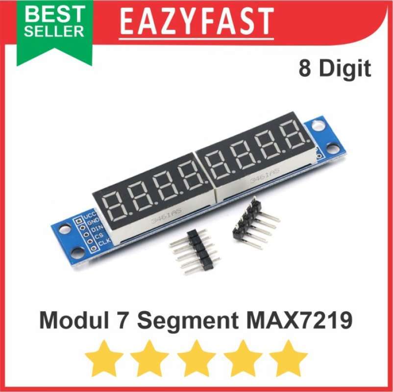 Jual MAX7219 LED 8 Digit 7 Seven Segment Module Modul Arduino Max 7219 ...