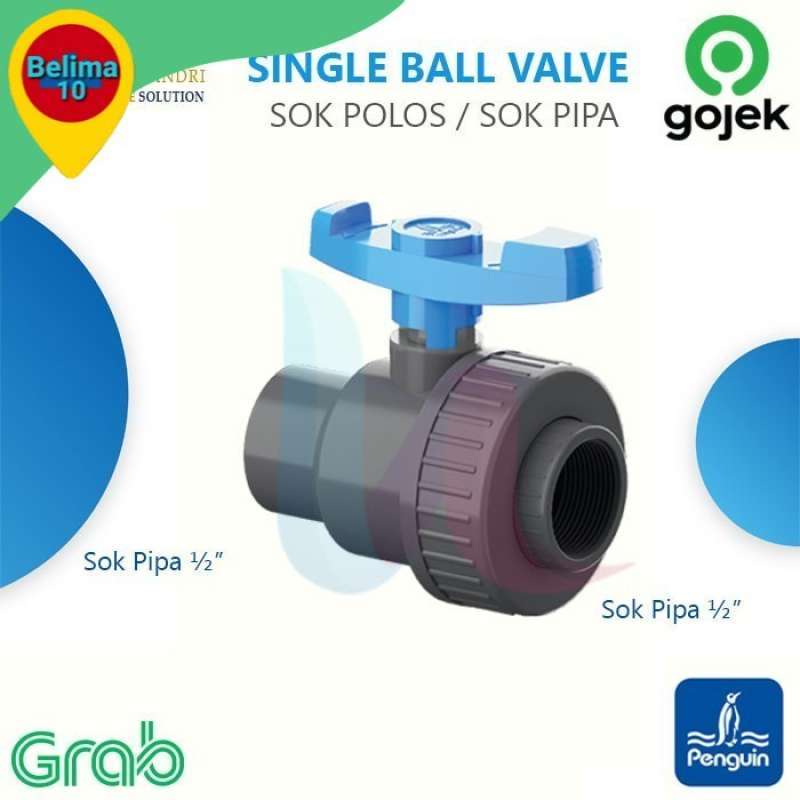 Promo Penguin Single Union Ball Valve SxS ukuran ½ Inch Sok Pipa Tanpa ...
