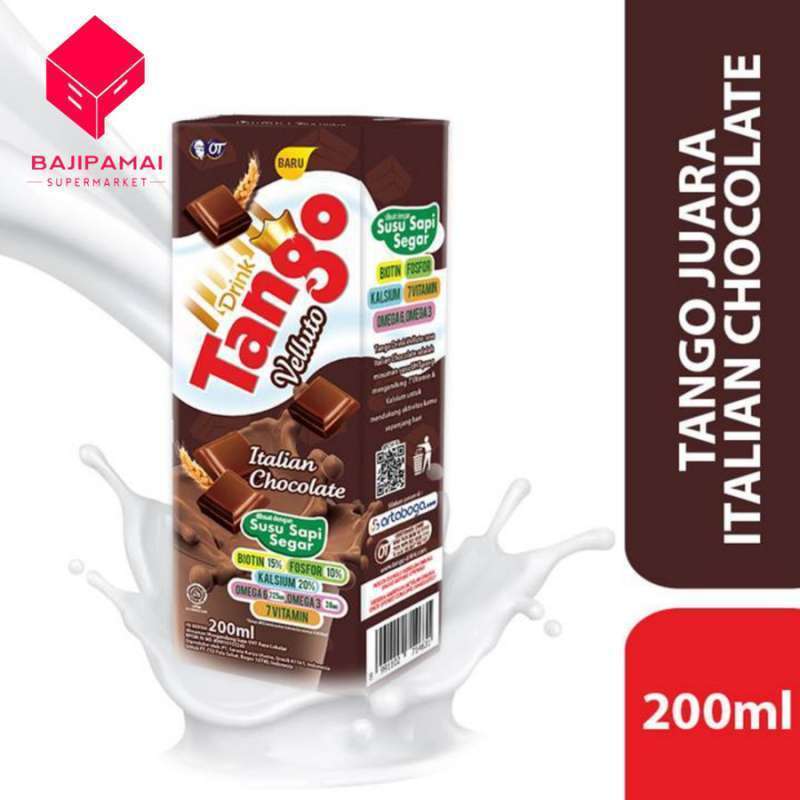 Promo TANGO DRINK Susu Sapi Segar UHT 200 ml - Chocolate Diskon 26% di ...
