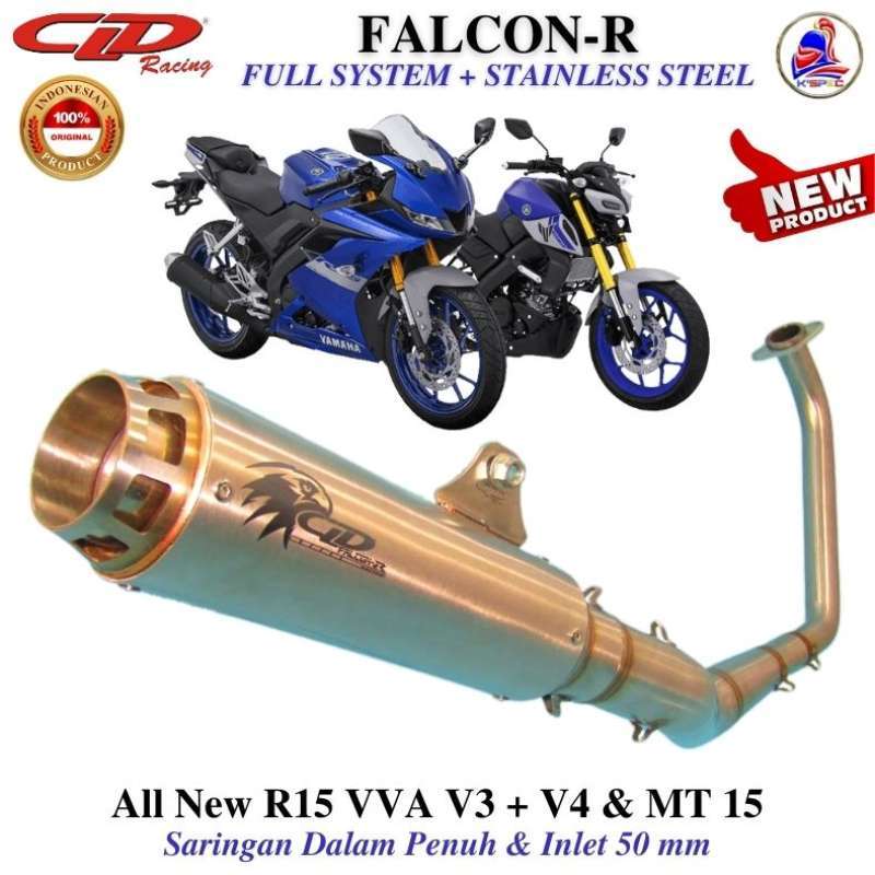 Jual Knalpot CLD Racing type FALCON R seri ALL NEW R15 VVA V3 V4 & MT ...