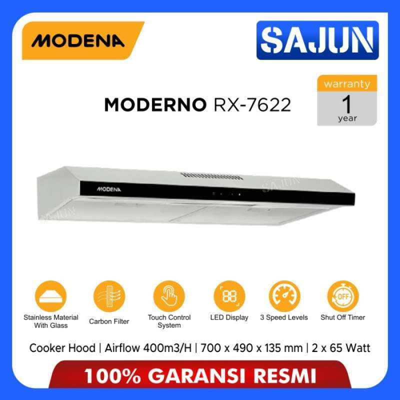 Jual Modena MODERNO RX 7622 Slim Hood 70 Cm Penghisap Asap RX7622 di ...