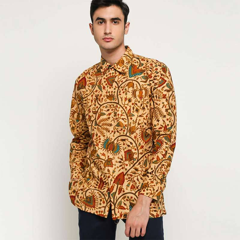 Jual Danar Hadi Lokcan Kembang Soka Kemeja Batik Lengan Panjang Pria ...