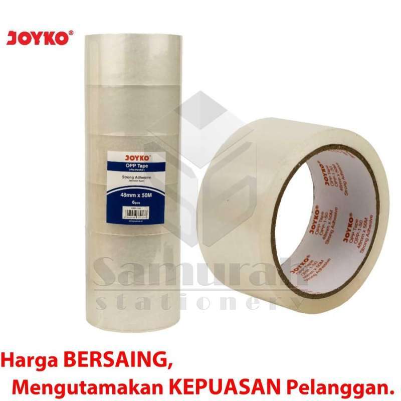Promo Lakban Plastik OPP Tape 48 mm x 50 Meter Joyko Bening - Coklat 2 / Perekat Solatip 54 Yard ...