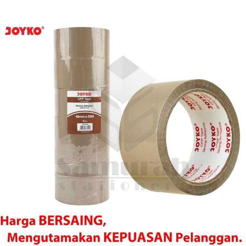 Promo Lakban Plastik OPP Tape 48 mm x 50 Meter Joyko Bening - Coklat 2 / Perekat Solatip 54 Yard ...