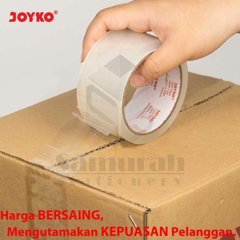 Promo Lakban Plastik OPP Tape 48 mm x 50 Meter Joyko Bening - Coklat 2 / Perekat Solatip 54 Yard ...