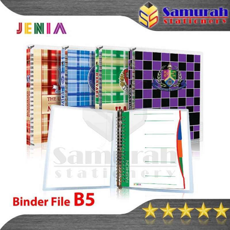 Jual Buku Binder File Jenia B5 Batik / Campuss Besar 26 Lubang / Hole ...