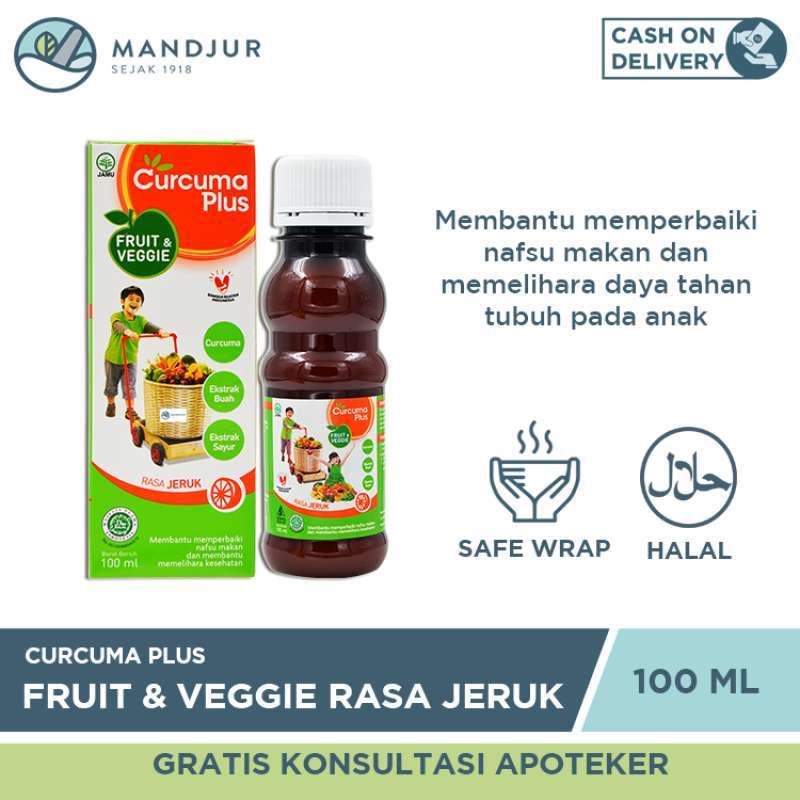 Jual Curcuma Plus Fruit & Veggie Rasa Jeruk 100 mL - Asupan Kebutuhan ...