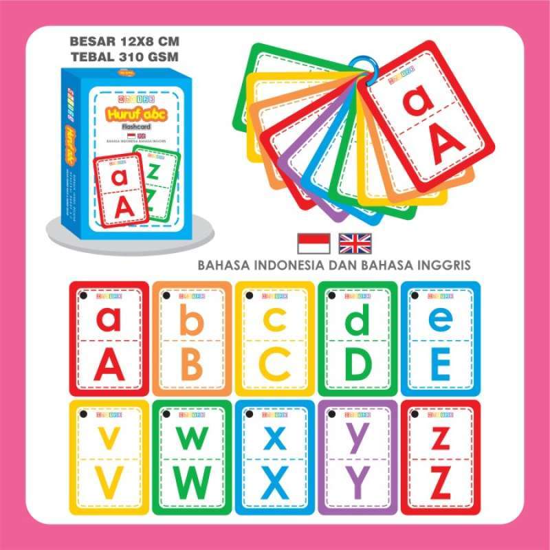 Jual Flashcard Ring Kartu Besar Tebal Edukasi Anak Balita Pintar Flash ...