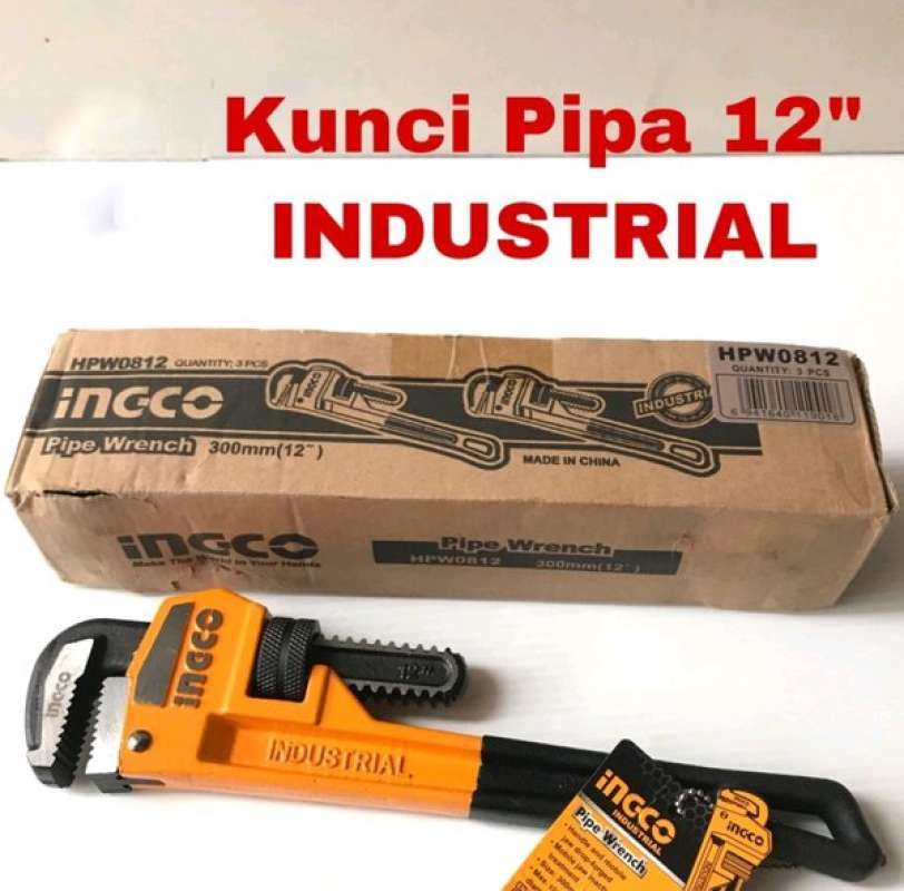 Jual Kunci Pipa 12 Drat Pipe Wrench Ingco Hpw0812 12 Inch Heavy Duty ...