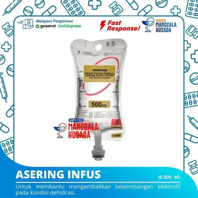 Jual Asering Infus @ 500 Ml Di Seller Apotek Manggala Husada - Lorok Pakjo, Kota Palembang | Blibli
