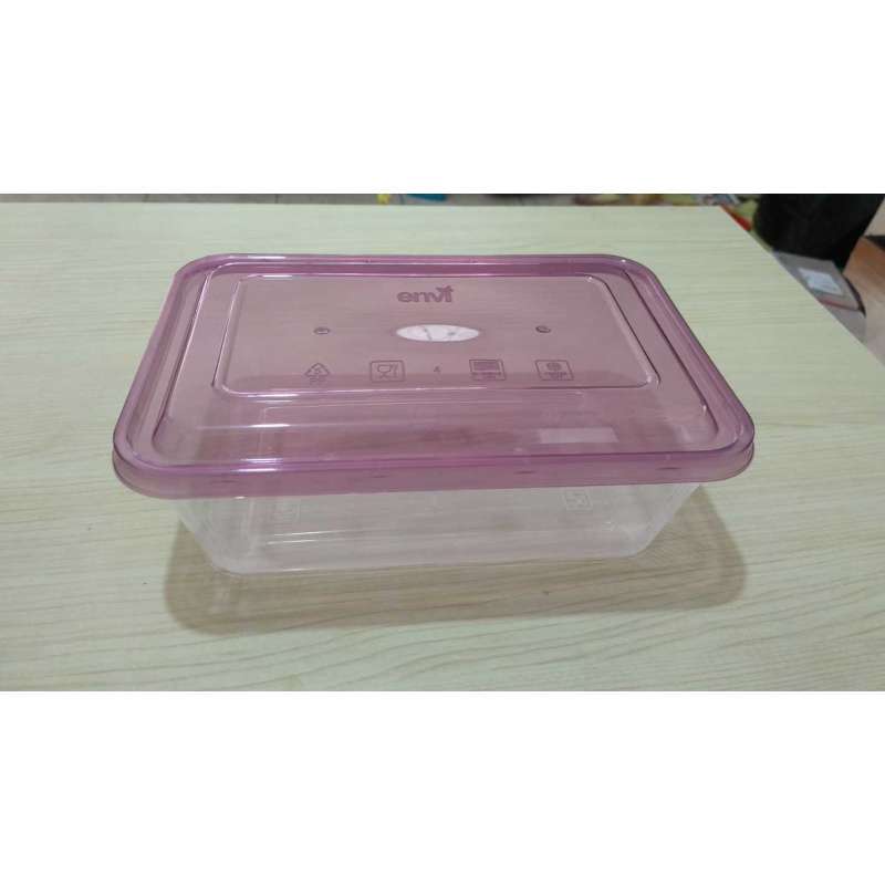 Jual Thinwall 650 Ml Rectangle Tutup Warna Clear Merek Envi Premium