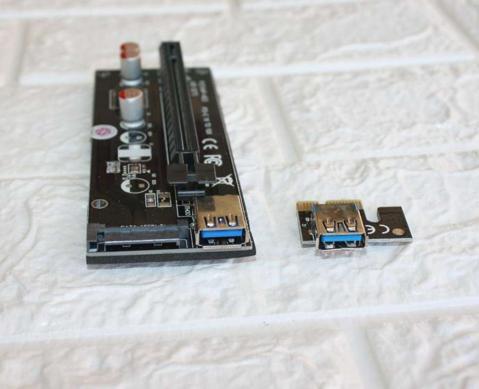 Jual Pcie Riser Card Adapter Pcie X1 To Pcie X16 With Usb 3.0 Sata ...