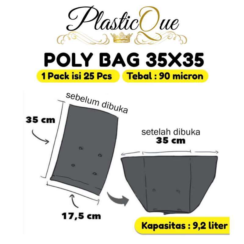 Promo Plastik Polybag Tanaman Hitam 500 Gram Tebal 35x35cm 35x35 Cm ...