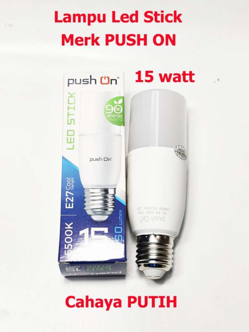 Jual Lampu Led Stick 15 Watt Cahaya Putih Push On E27 Lampu Stik ...