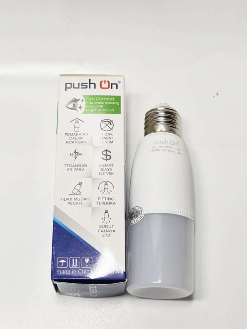 Jual Lampu Led Stick 15 Watt Cahaya Putih Push On E27 Lampu Stik ...