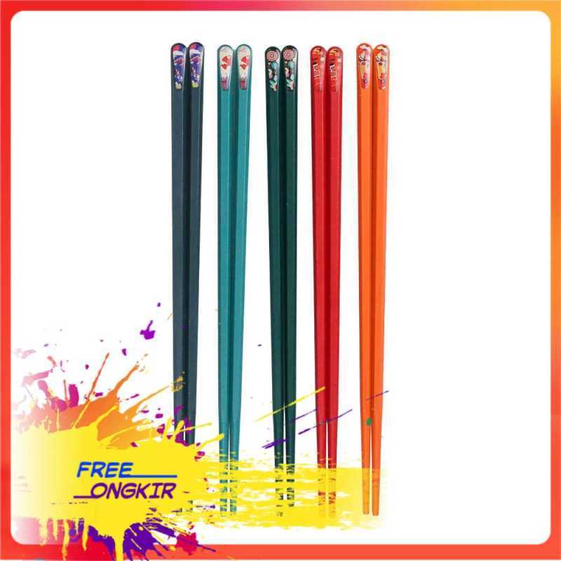 Jual USEMD Alat Makan Sumpit Japanese Style Chopstick 5 Pasang - BP02 ...