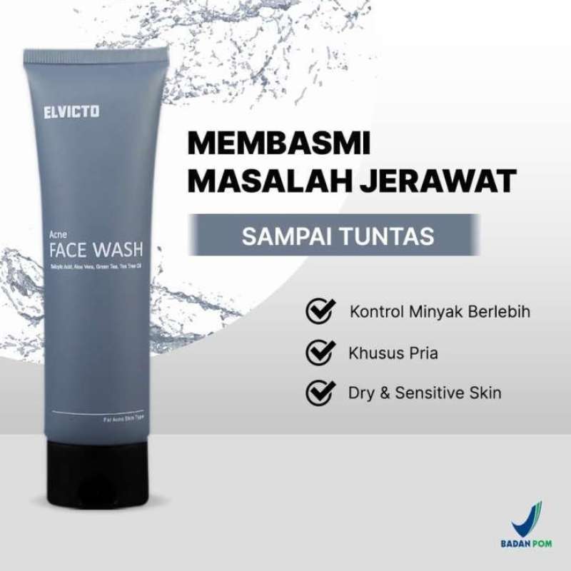 Jual ELVICTO ACNE FACE WASH di Seller DAHAKA HEALTH AND BEAUTY - Ciamis, Kab. Ciamis | Blibli