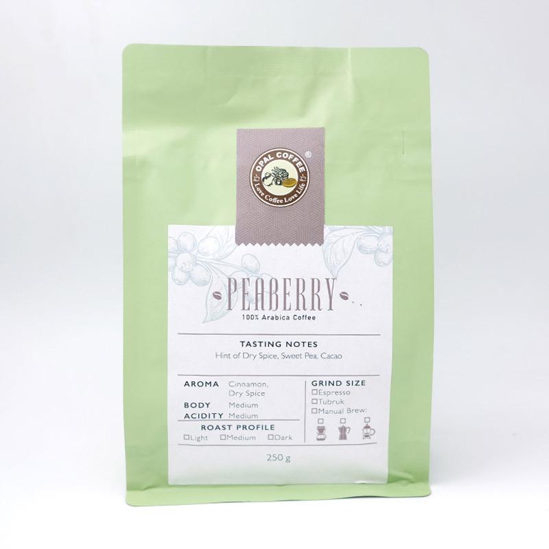 Jual Opal Coffee Peaberry Arabica Roasted Beans Biji Kopi [250 g] di ...