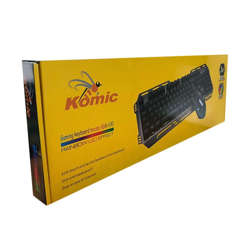 Jual Gaming Keyboard Mouse Komic KGM-690 – Rainbow LED Effect di Seller ...