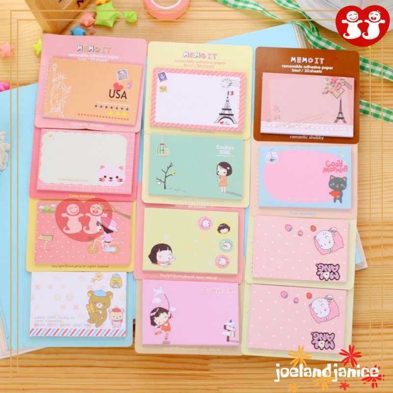 Jual Memo Karakter Lucu & Unik Notebook Catatan Memo Karakter Di Seller ...
