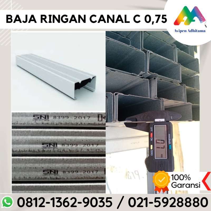 Jual Baja Ringan C75 Canal C 0.75mm Full 6 Meter Termurah Baja Ringan 0 ...