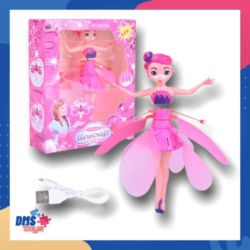 Promo Mainan Peri Terbang Barbie Terbang Flying Fairy Sensor Drone DMS ...