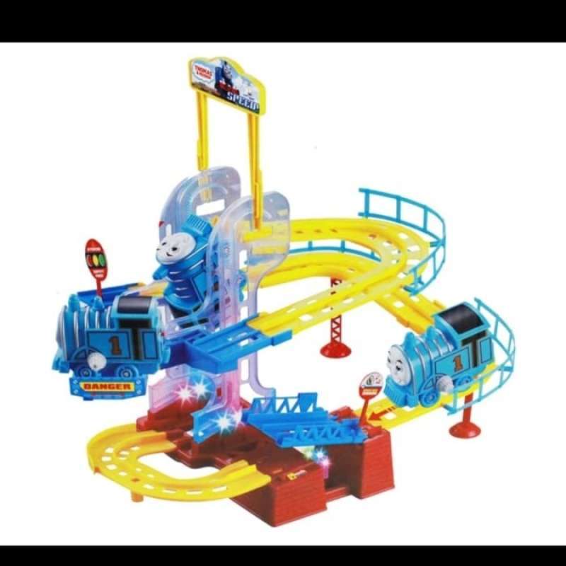 Jual mainan thomas train track rotate 360 kereta baterai jalur putar ...